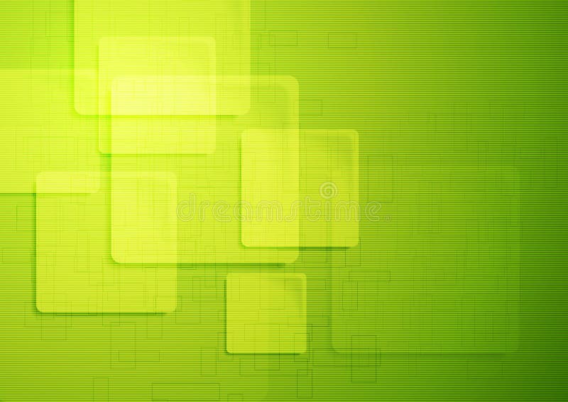 Bright Green Technical Squares Background Stock Vector - Illustration ...