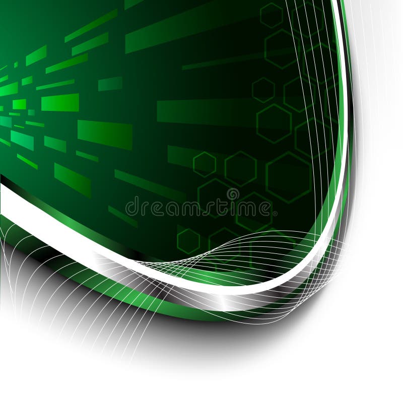 Bright Green Technology Background Stock Vector - Illustration of curve ...