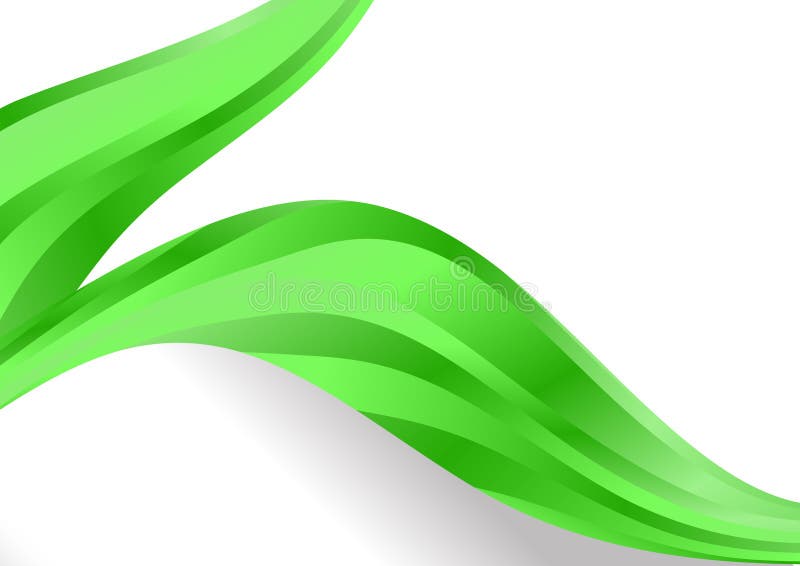 Bright Green Wave Background Template with Space for Your Text Vector ...