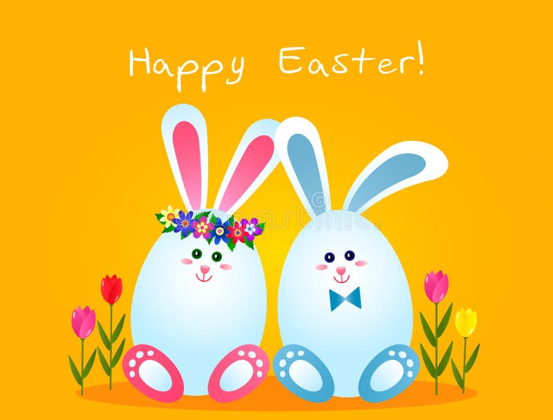 Two easter bunny stock illustration. Illustration of image - 29461503