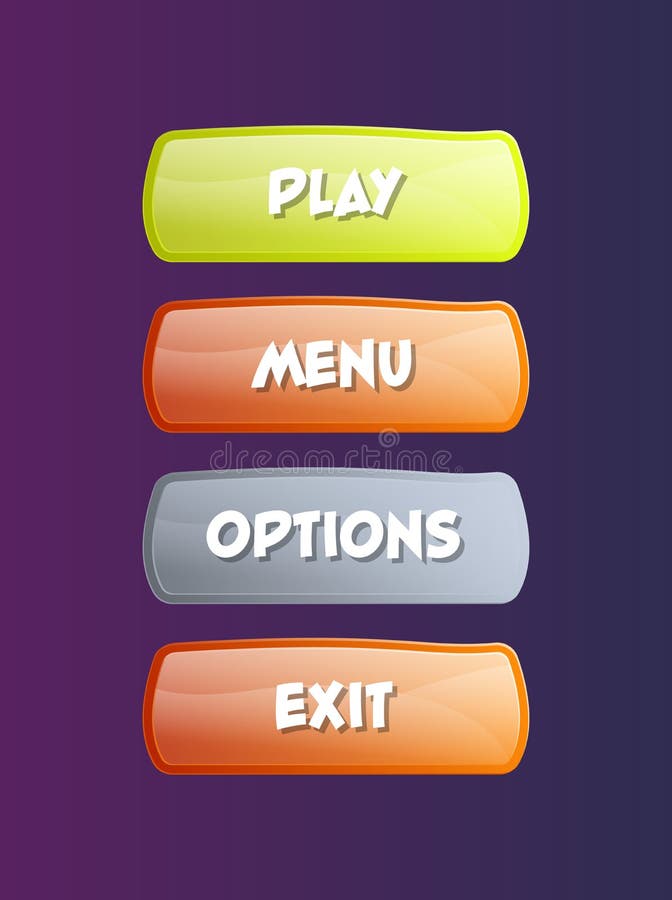 Bright GUI Design Isolated Set Stock Illustration - Illustration of ...