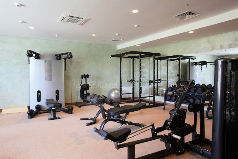 Bright Gym with a Lot of Windows Stock Photo - Image of interior ...