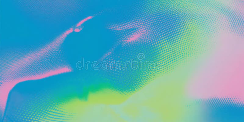 Bright Halftone Texture Blending Colors with Abstract Forms and Shapes ...