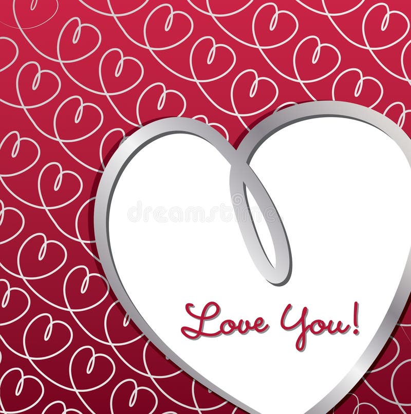 Bright Hand Drawn Heart Card Stock Vector - Illustration of bling ...