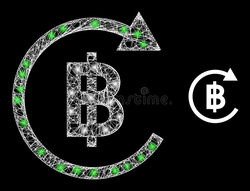 Bright Hatched Thai Baht Repay with Bright Lightspots Stock Vector ...