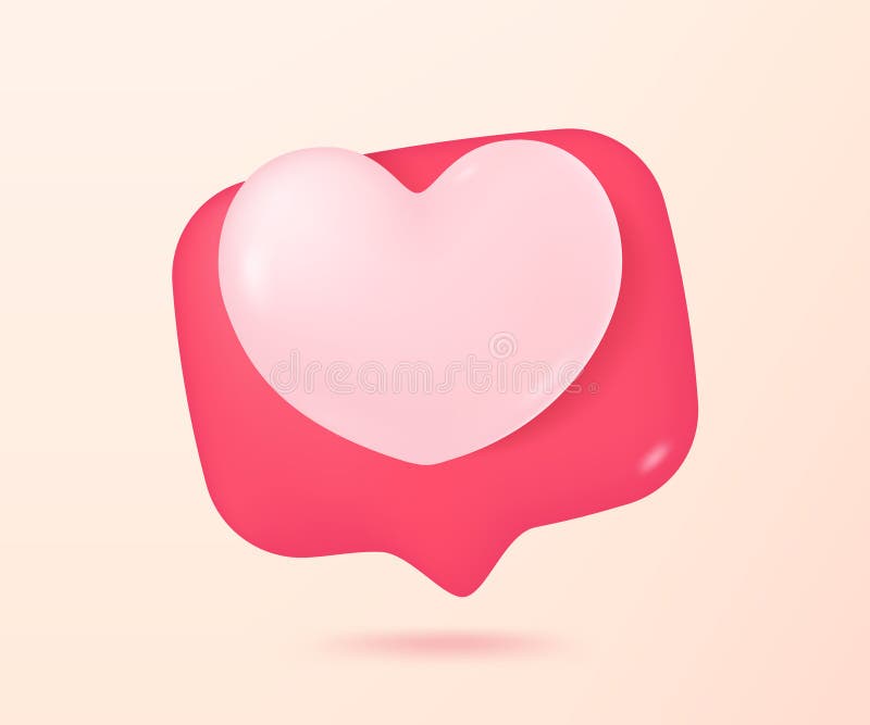 Bright Heart on Speech Text Box the Concept of Delivering Love To ...