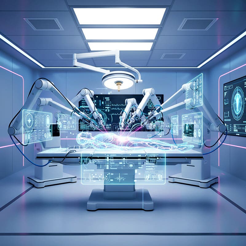 Holographic Body Anatomy Operating Room Stock Photos - Free & Royalty ...