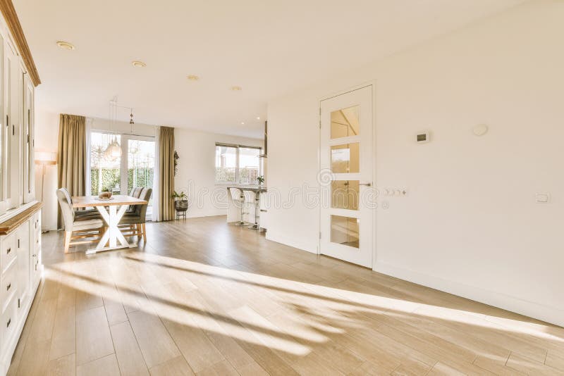 Bright home interior stock photo. Image of wooden, interior - 245828056