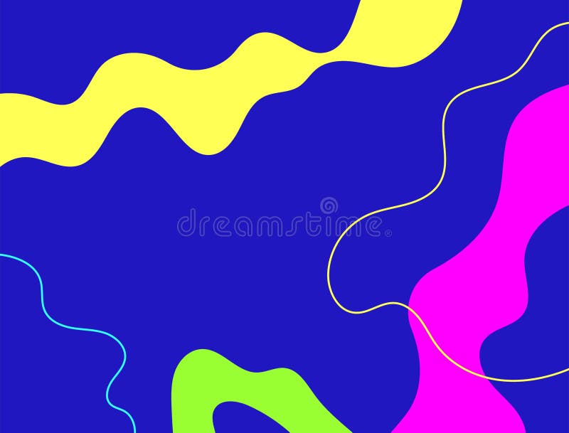 Bright Horizontal Background with Abstract Elements Drawn by Hand ...