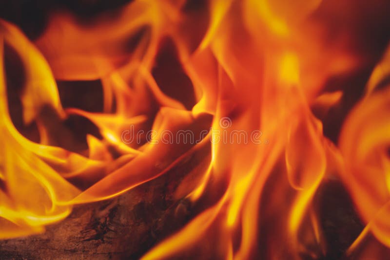 Bright Hot Flame of Fire, Abstract Background Texture Close-up Stock ...