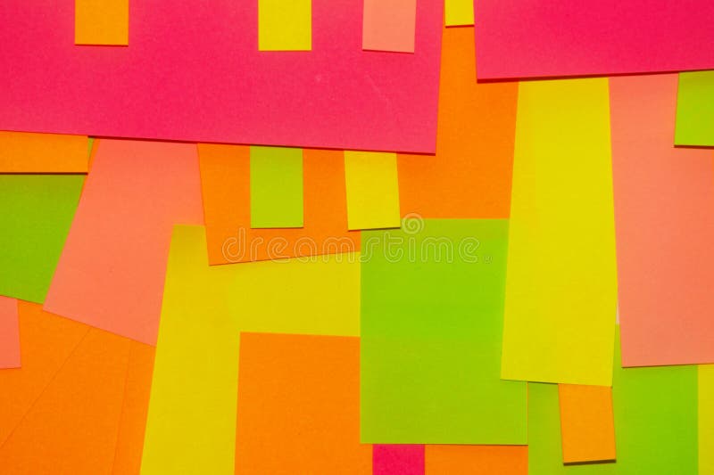 Bright Hue Multi-colored Stickers on the Office White Board ...
