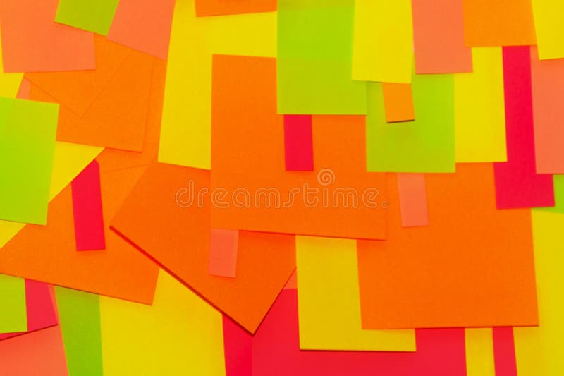 Bright Hue Multi-colored Stickers on the Office White Board ...