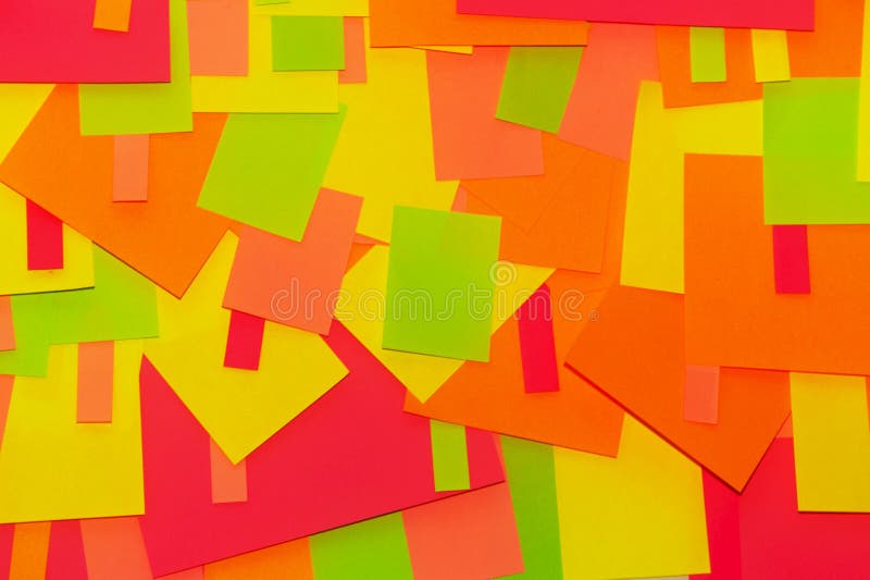 Bright Hue Multi-colored Stickers on the Office White Board ...