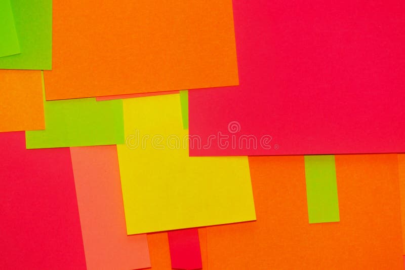 Bright Hue Multi-colored Stickers on the Office White Board ...