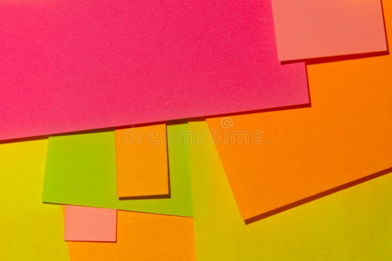 Bright Hue Multi-colored Stickers on the Office White Board ...