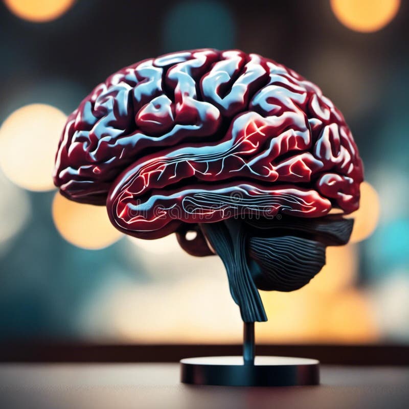 Bright Human Brain Illuminated in a Dark Environment- Stock ...