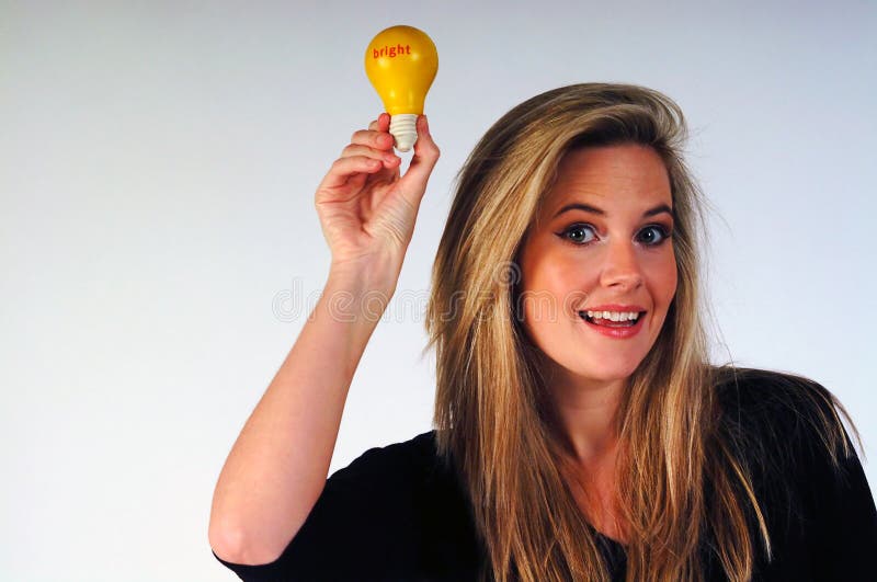A Bright Idea stock photo. Image of bulb, causcasin, face - 269958