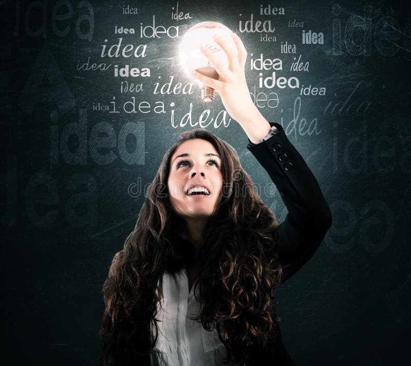 Bright idea as the stars stock photo. Image of glowing - 89629860