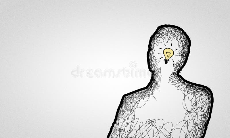 Bright idea stock illustration. Illustration of hand - 44558924