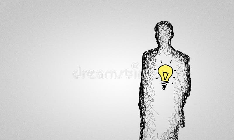 Bright idea stock illustration. Illustration of human - 45189656