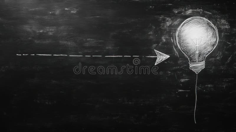 Bright Idea Chalkboard Innovation Concept Stock Illustration ...