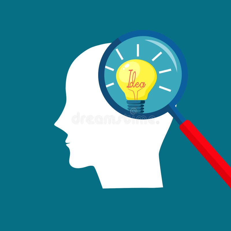 Bright Idea Form Human Head. Thinking about Success Solution New Stock ...