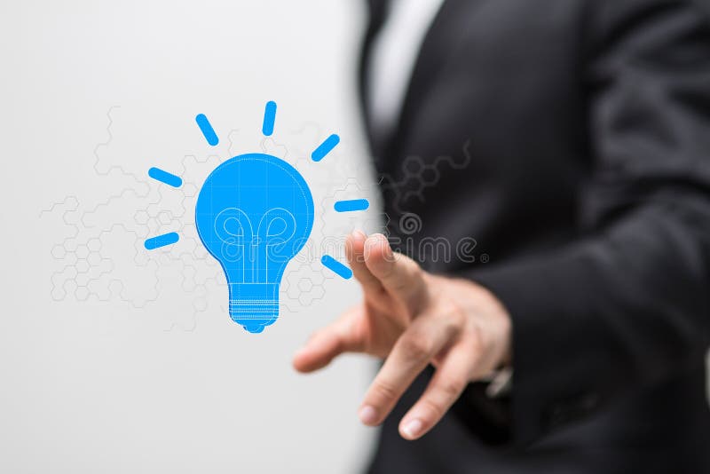 A Bright Idea in Hand Concept Design Art Stock Image - Image of ...