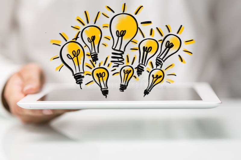 A Bright Idea in Hand Concept Design Art Stock Image - Image of ...