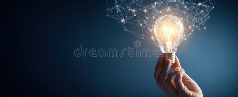 The Bright Idea in a Hand Symbolizing Innovation and Creativity.AI ...