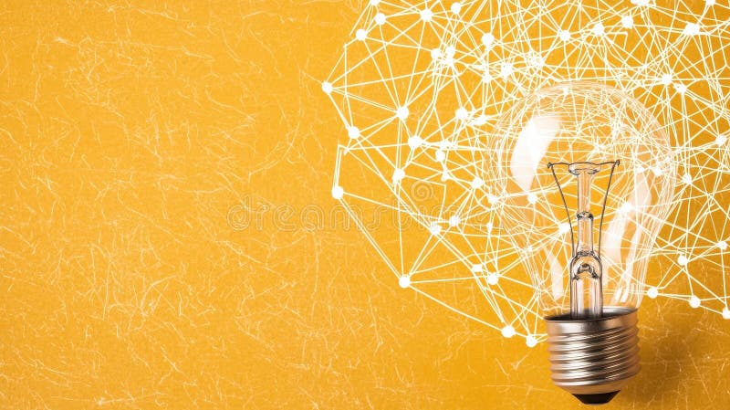 Bright Idea Innovation Creativity and Network Connections Concept Stock ...