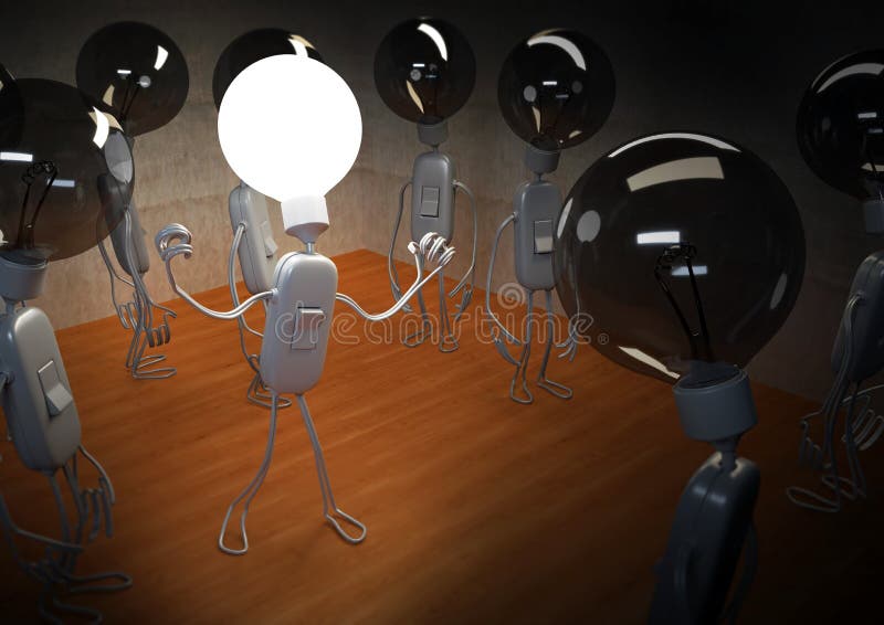 Bright Idea Light Bulb stock illustration. Illustration of bulb - 54675265