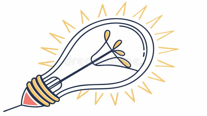 Bright Idea Lightbulb with Radiant Energy Rays, Vector Design ...