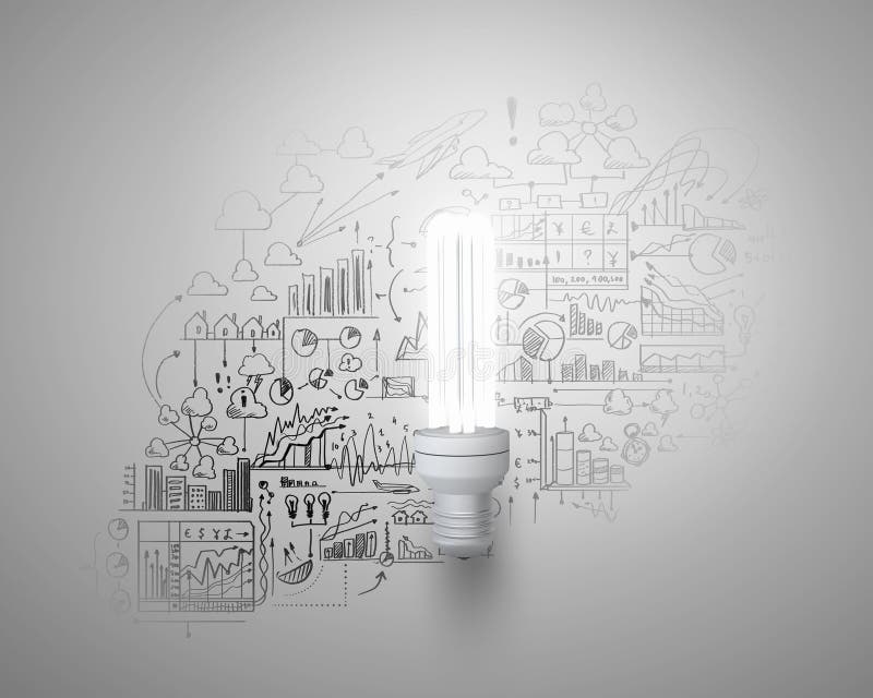 Bright idea for plan stock illustration. Illustration of business ...