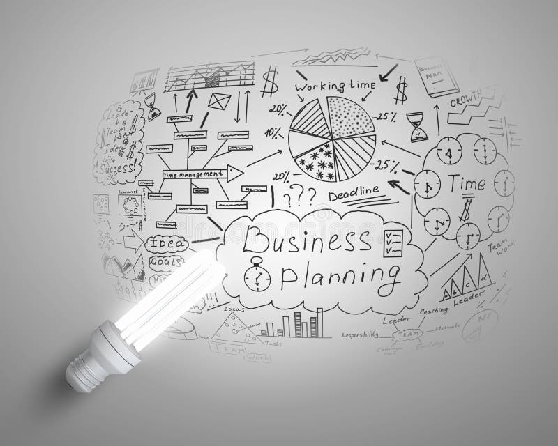 Bright idea for plan stock illustration. Illustration of power - 70837151