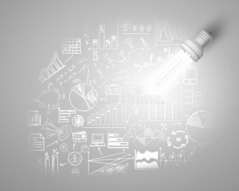 Bright idea for plan stock illustration. Illustration of sketch - 71219698