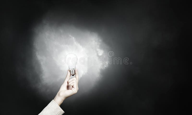 Bright Idea for Success Achieving Stock Photo - Image of bulb, lamp ...