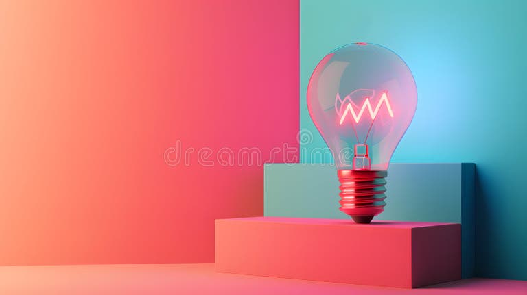 Bright Idea Upward Arrow Representing Insight Stock Illustration ...