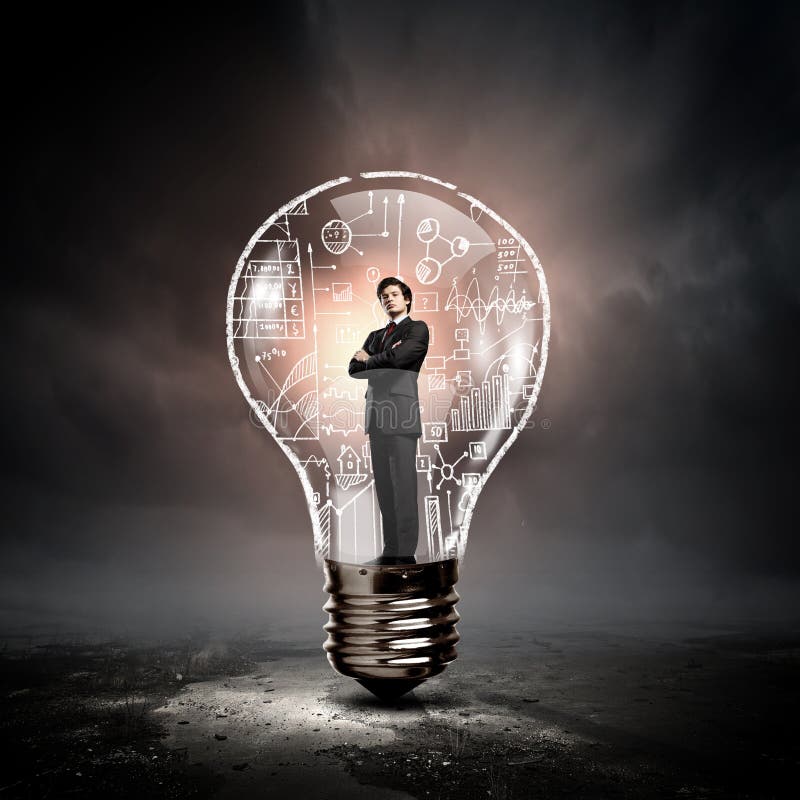 Bright idea! stock illustration. Illustration of creative - 49914943