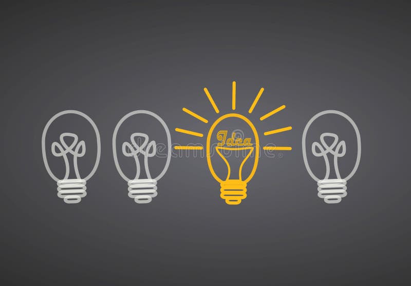 Bright Ideas Smiley stock illustration. Illustration of imagination ...