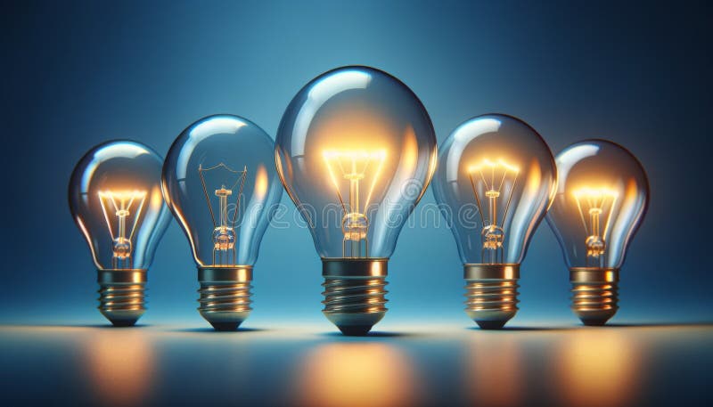 Bright Ideas Concept with Light Bulbs with Copy-Space Stock Image ...