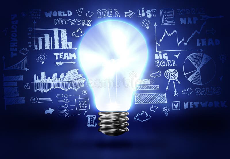 Bright ideas stock photo. Image of marketing, light, data - 43197562