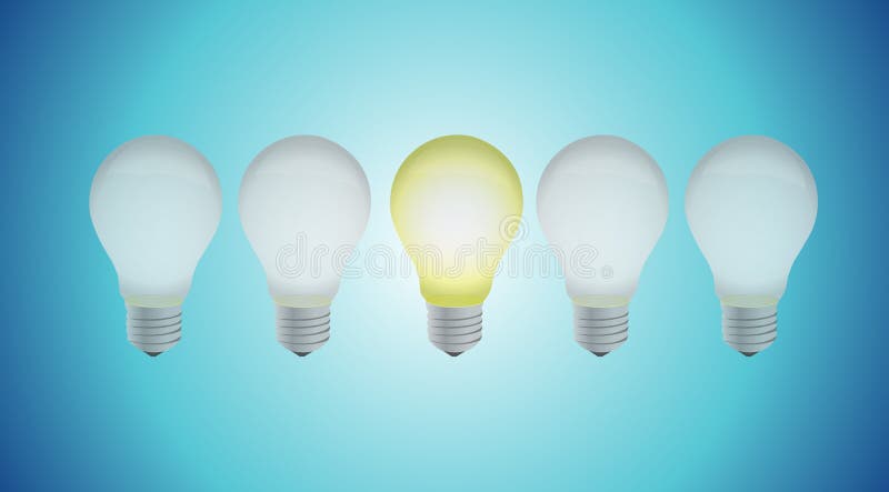 Bright Ideas Smiley stock illustration. Illustration of imagination ...