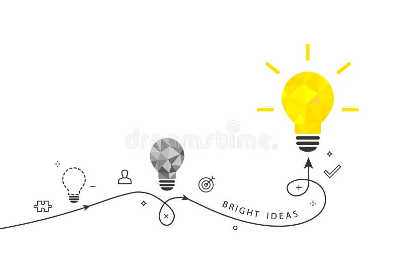 Bright Ideas Smiley stock illustration. Illustration of imagination ...