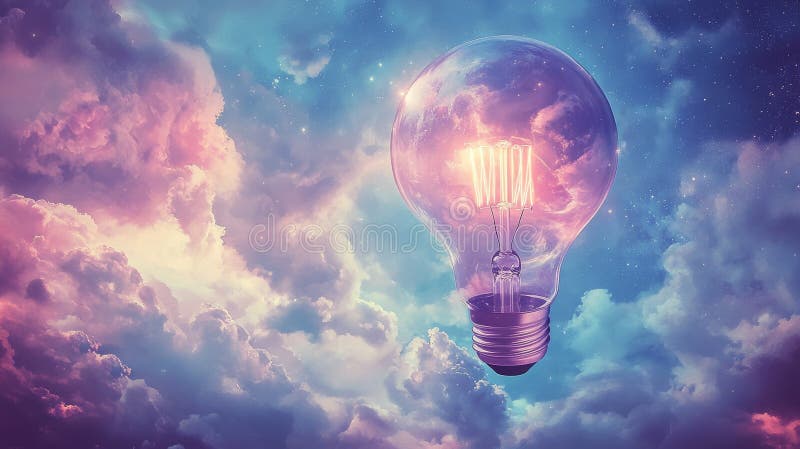 Bright Ideas: a Vision of Hope and Splendor Above the Clouds Stock ...