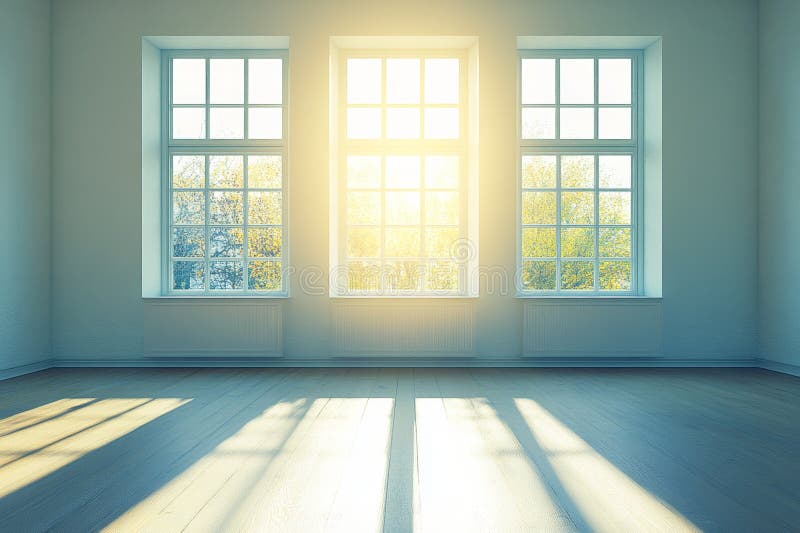 Bright and Illuminated Room with Ample Natural Light from Windows Stock ...