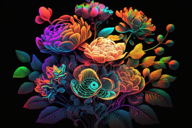 Flower Bouquet Generative Stock Illustrations – 147,875 Flower Bouquet ...