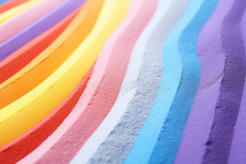 Bright Illustration of a Stripe of Multi-colored Rainbow-colored Sand ...