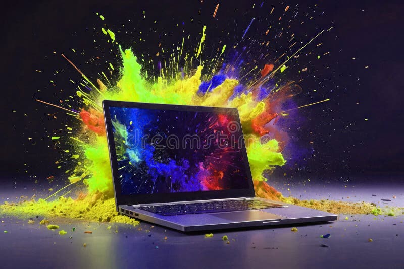 A Bright Image for Advertising Equipment Repair, Banner. a Laptop with ...