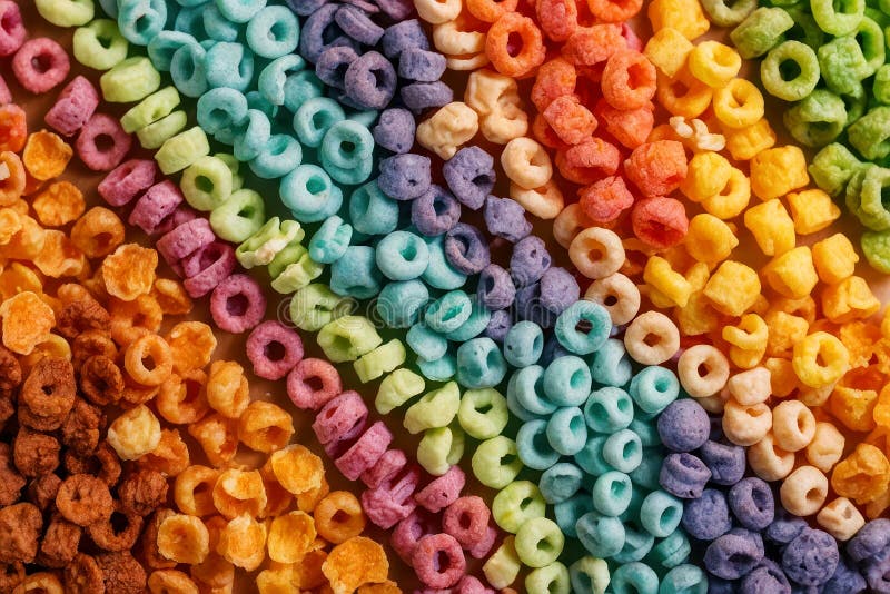 Bright Image, Background with Multi-colored Corn Rings. Delicious ...