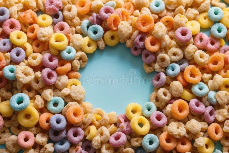 A Bright Image, a Background with a Scattering of Rainbow Corn Rings ...